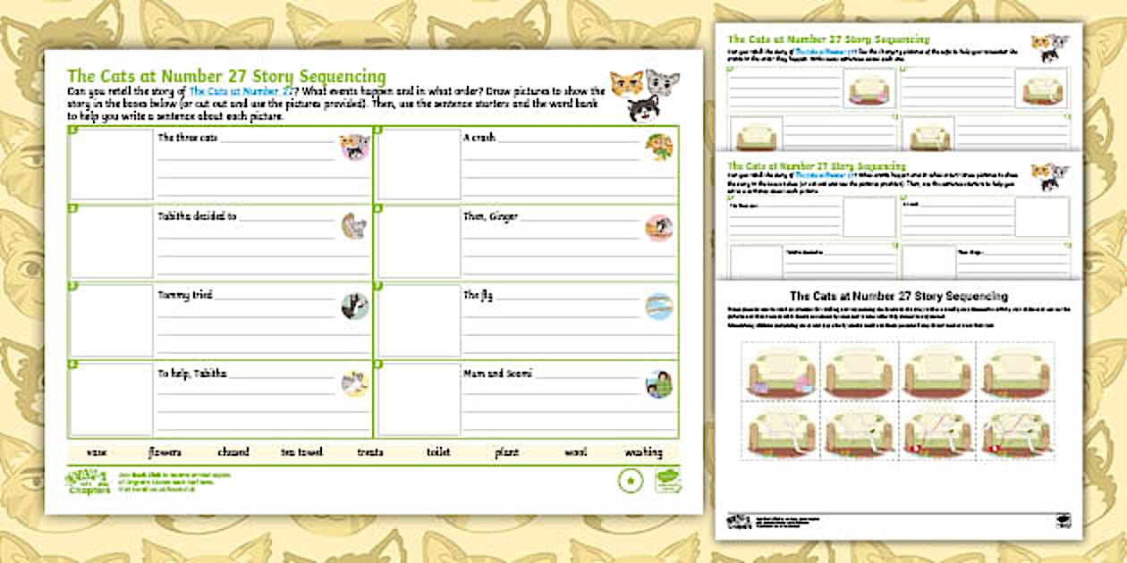 The Cats at Number 27 Story Sequencing | Twinkl Originals
